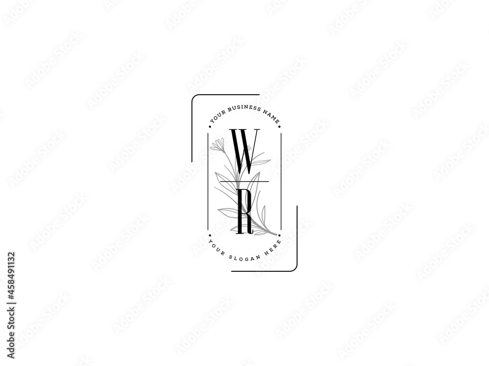 initial letter WR logo, Letter w r w r logo design vector illustration ...