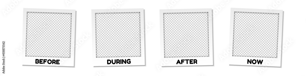 Before, During, After And Now Picture Template Concept - Vector ...