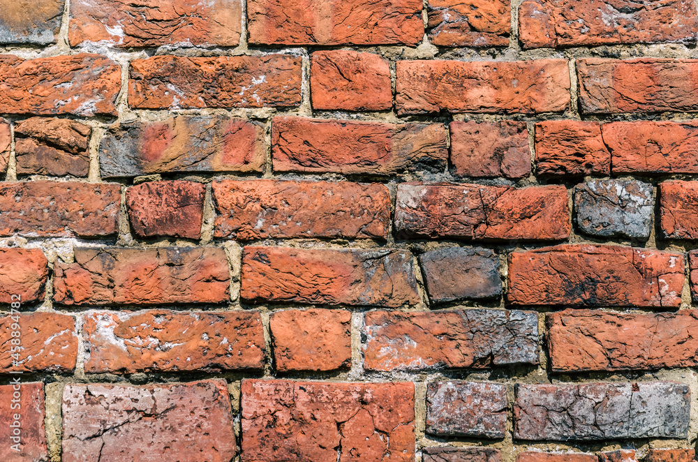 brick; wall; vintage; style; rustic; erosion; construction ...