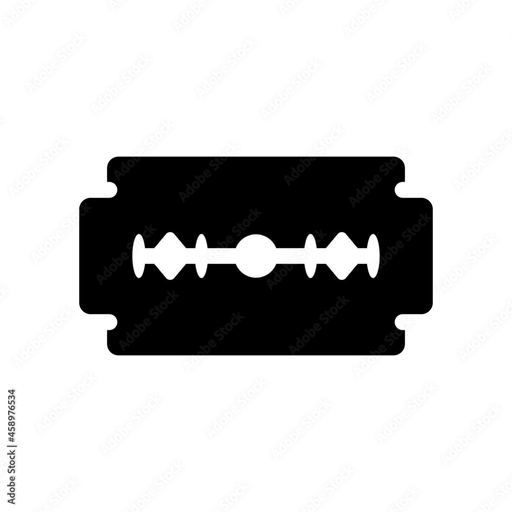 Stock-Vektorgrafik „razor blade silhouette vector logo icon“ | Adobe Stock