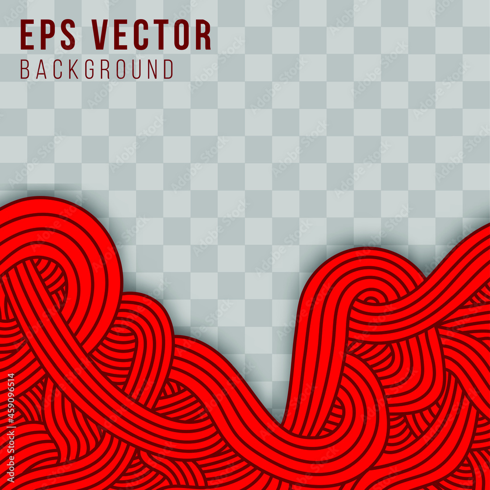 Red abstract wavy lines social media template background eps vector ...