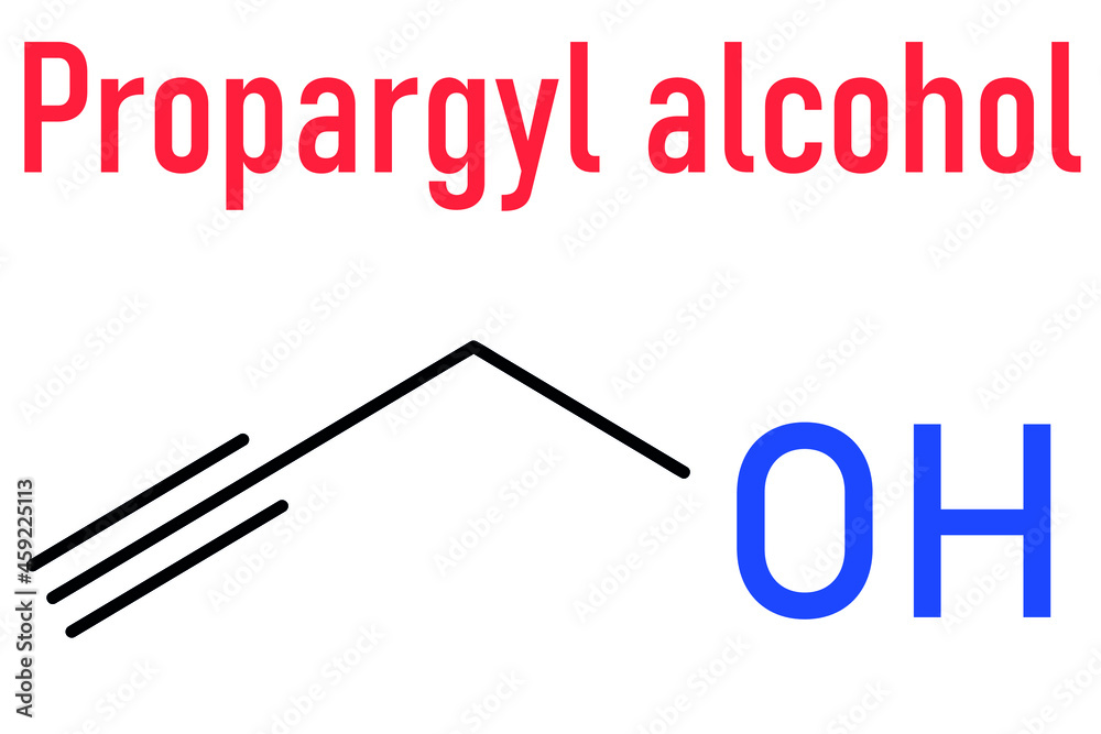 Propargyl alcohol molecule. Skeletal formula. Stock Vector | Adobe Stock