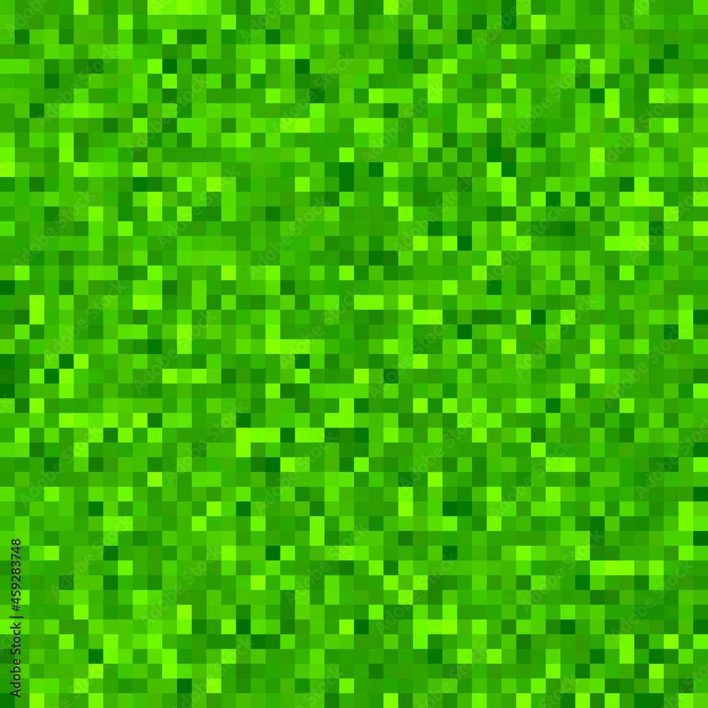 Pixel grass texture background, green retro square grass pattern Stock ...