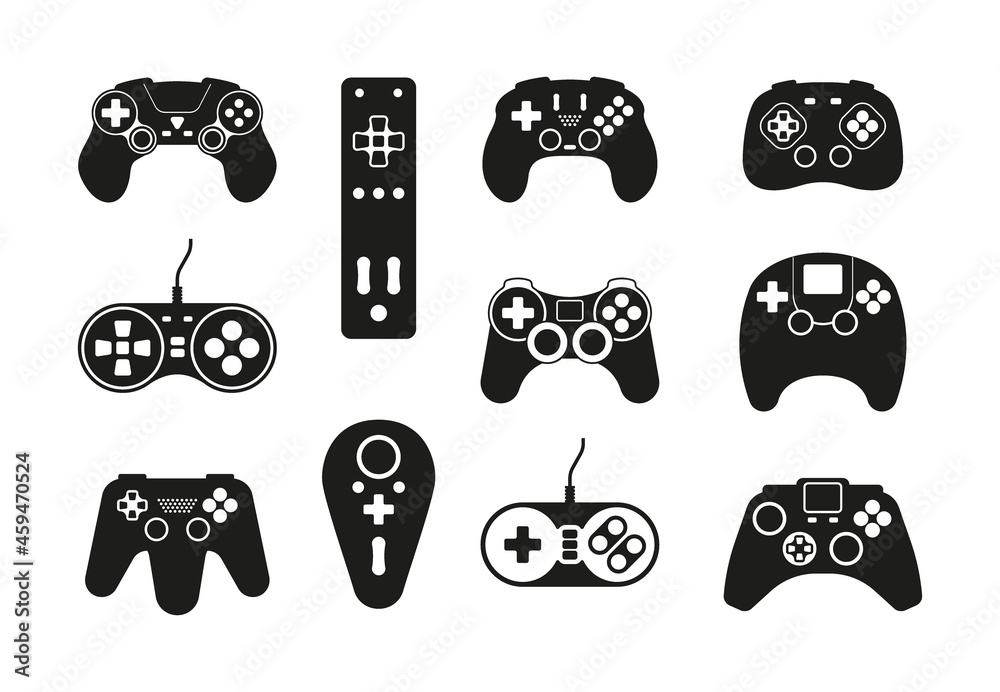 Game controllers icon. Smart system digital joystick for video games ...