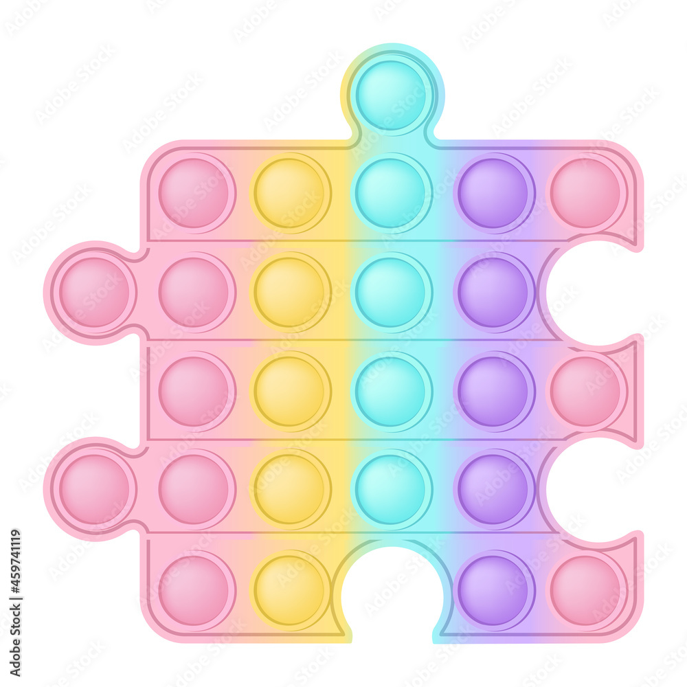 Popit puzzle element - trendy silicon fidget toys. Antistress addictive ...