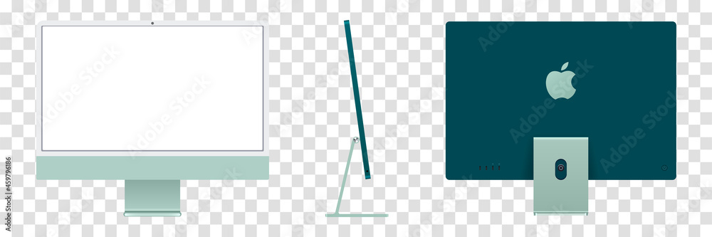 iMac 24 inch personal computer made by Apple Computers, isolated on ...