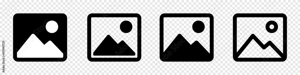 gallery icon icon set, image icon, picture symbol. photo signs. vector ...