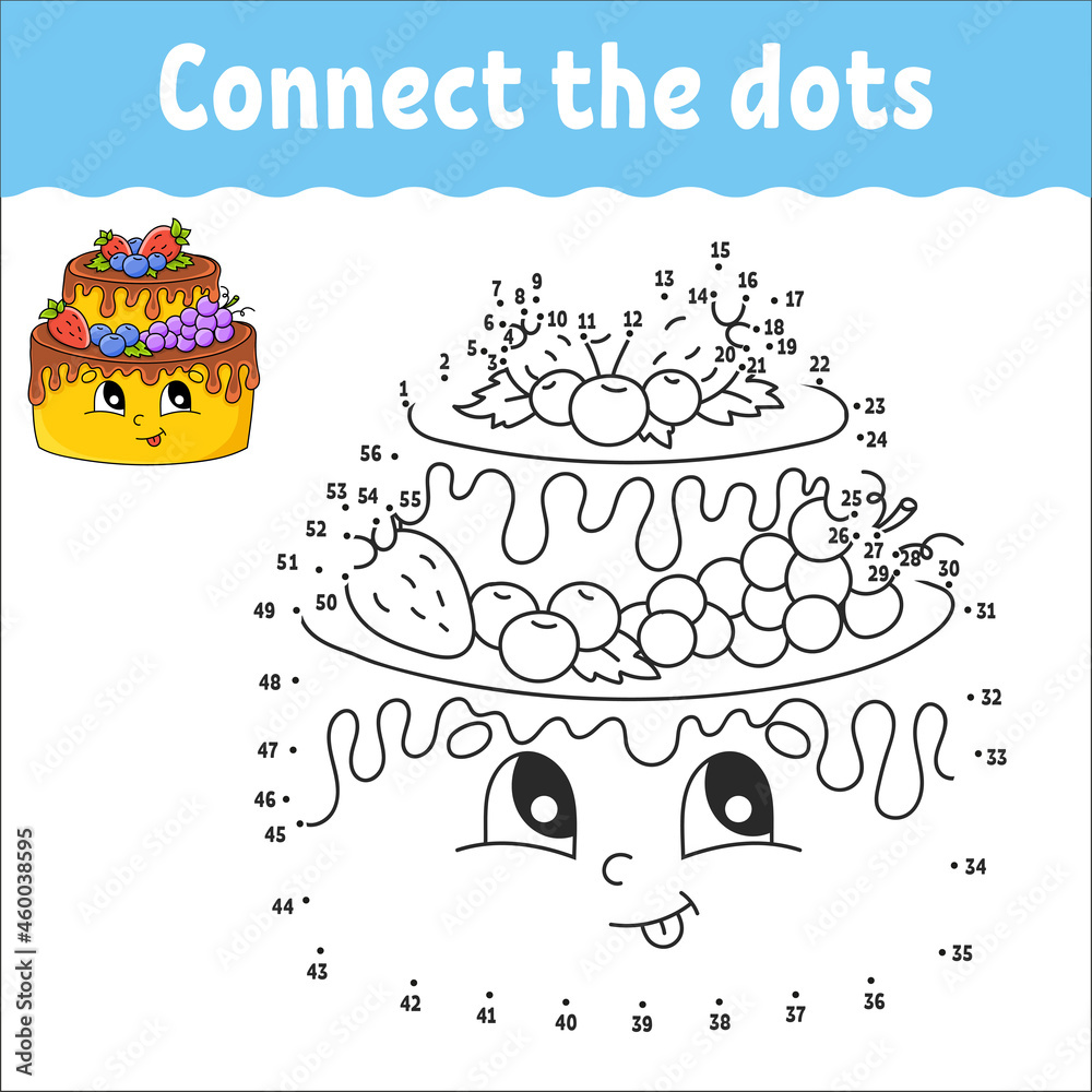 Dot to dot. Draw a line. Handwriting practice. Learning numbers for ...