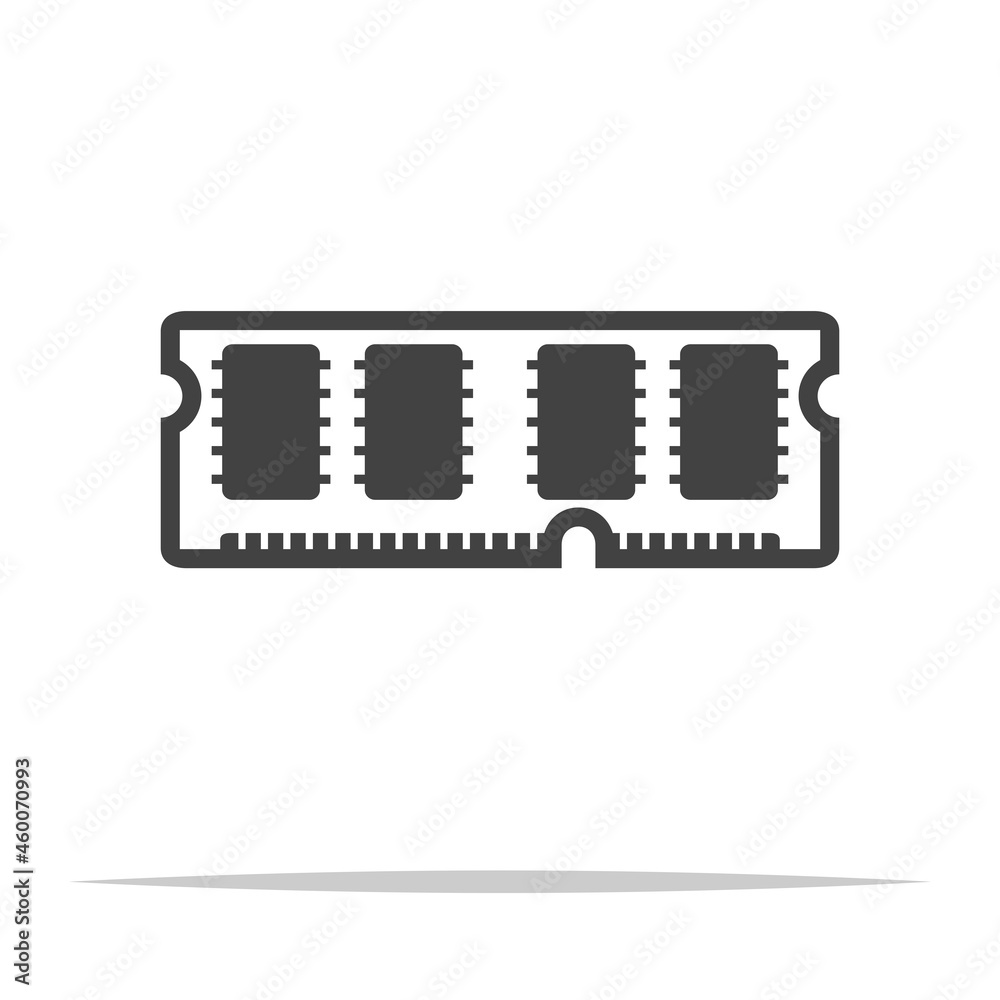 Computer ram memory icon vector isolated Stock Vector | Adobe Stock