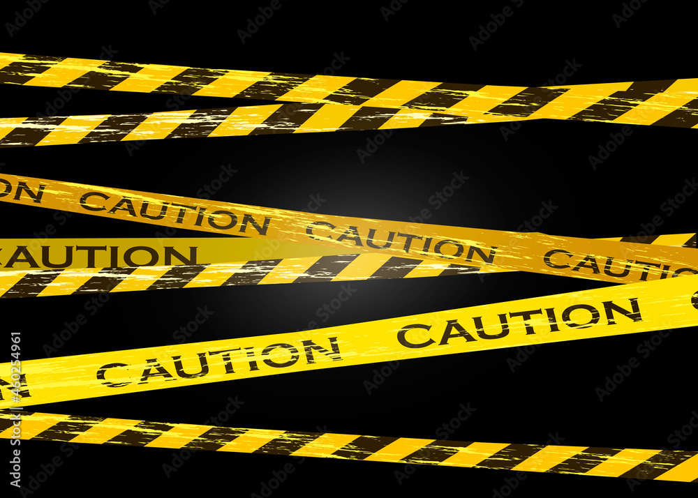 Caution lines isolated. Warning tapes. Danger signs. Vector ...