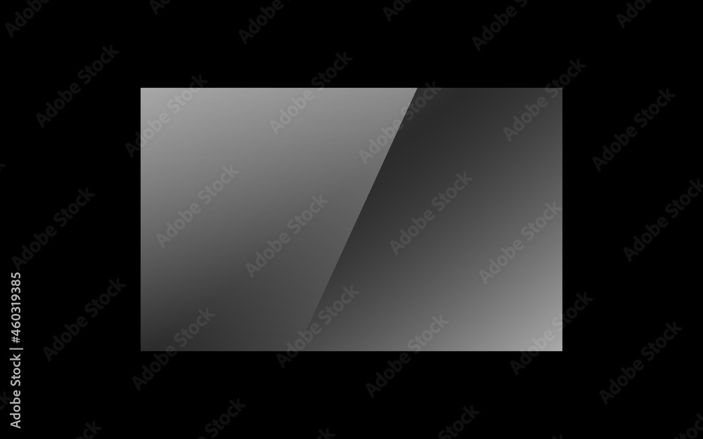 Transparent 16x10 glass reflect effect. Plastic sheet. Realistic window ...