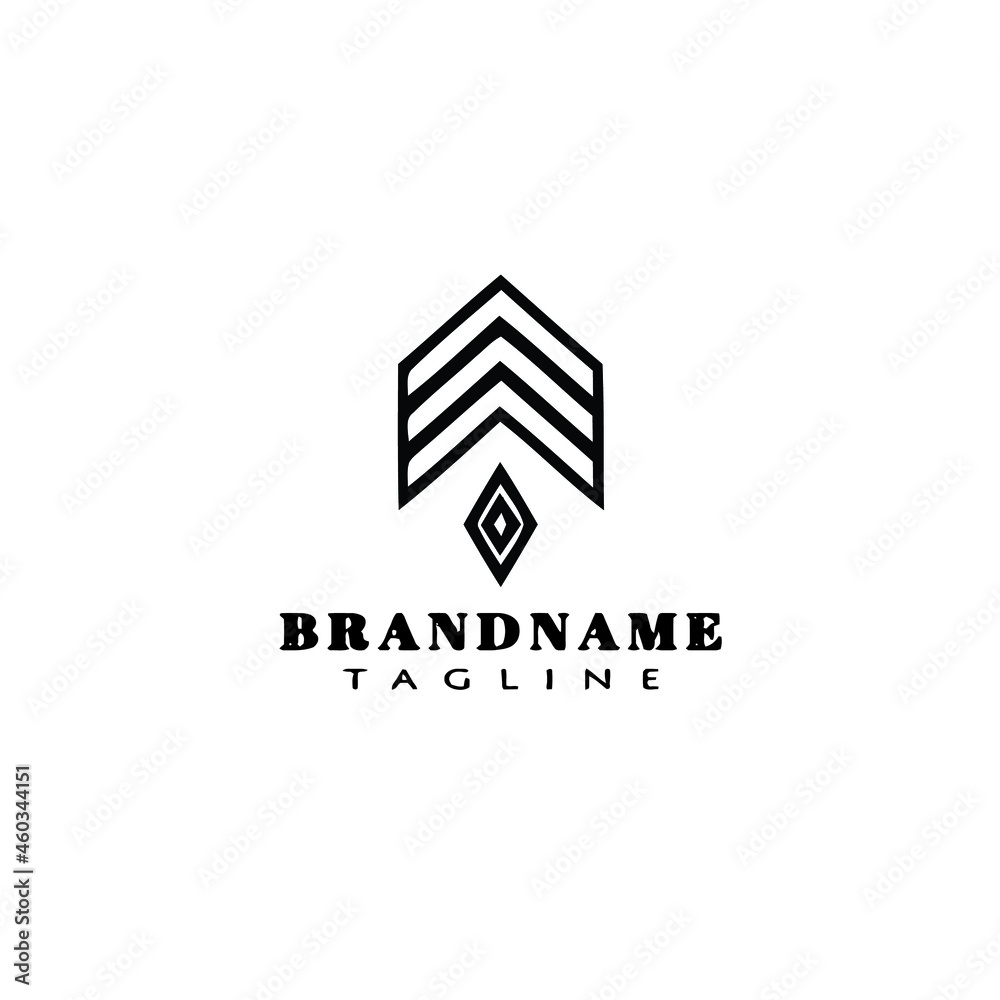 Vetor army rank logo cartoon icon design template cute isolated vector ...