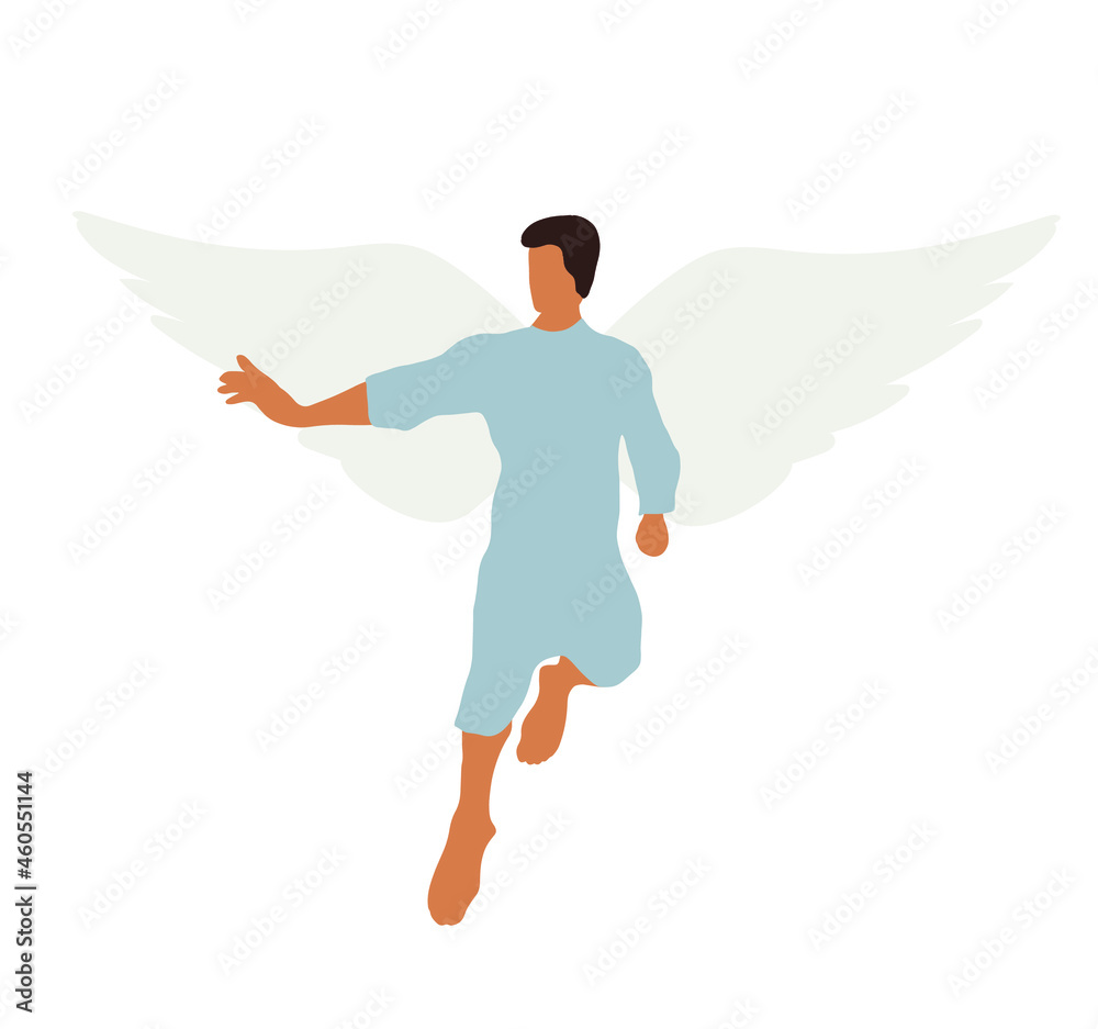 Angel man. Annunciation, religion, bible, christianity concept. Angel ...