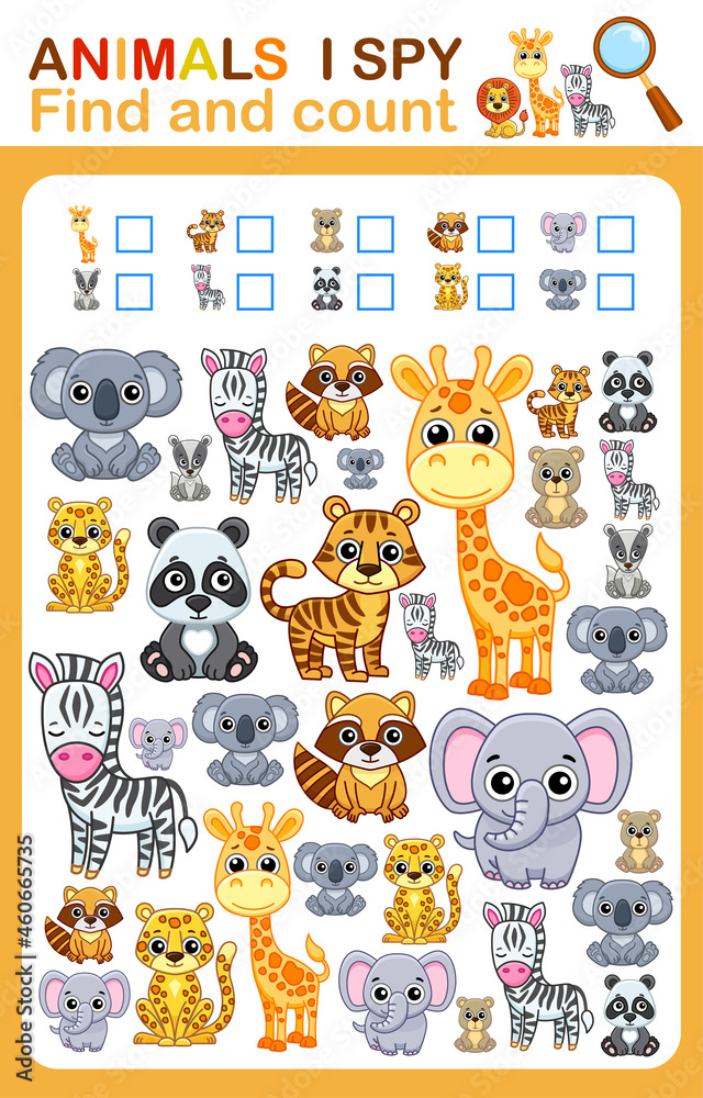 Printable worksheet for kindergarten and preschool book page i spy ...