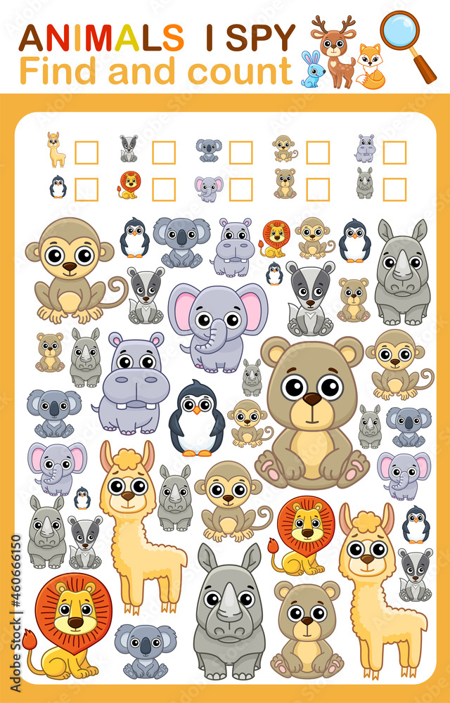Printable worksheet for kindergarten and preschool book page i spy ...
