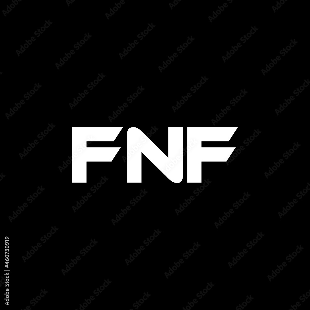 FNF letter logo design with black background in illustrator, vector ...