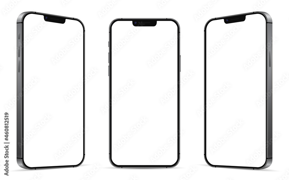 Kiev, Ukraine - October 04, 2021: Apple iPhone 13 in graphite color. 3D ...
