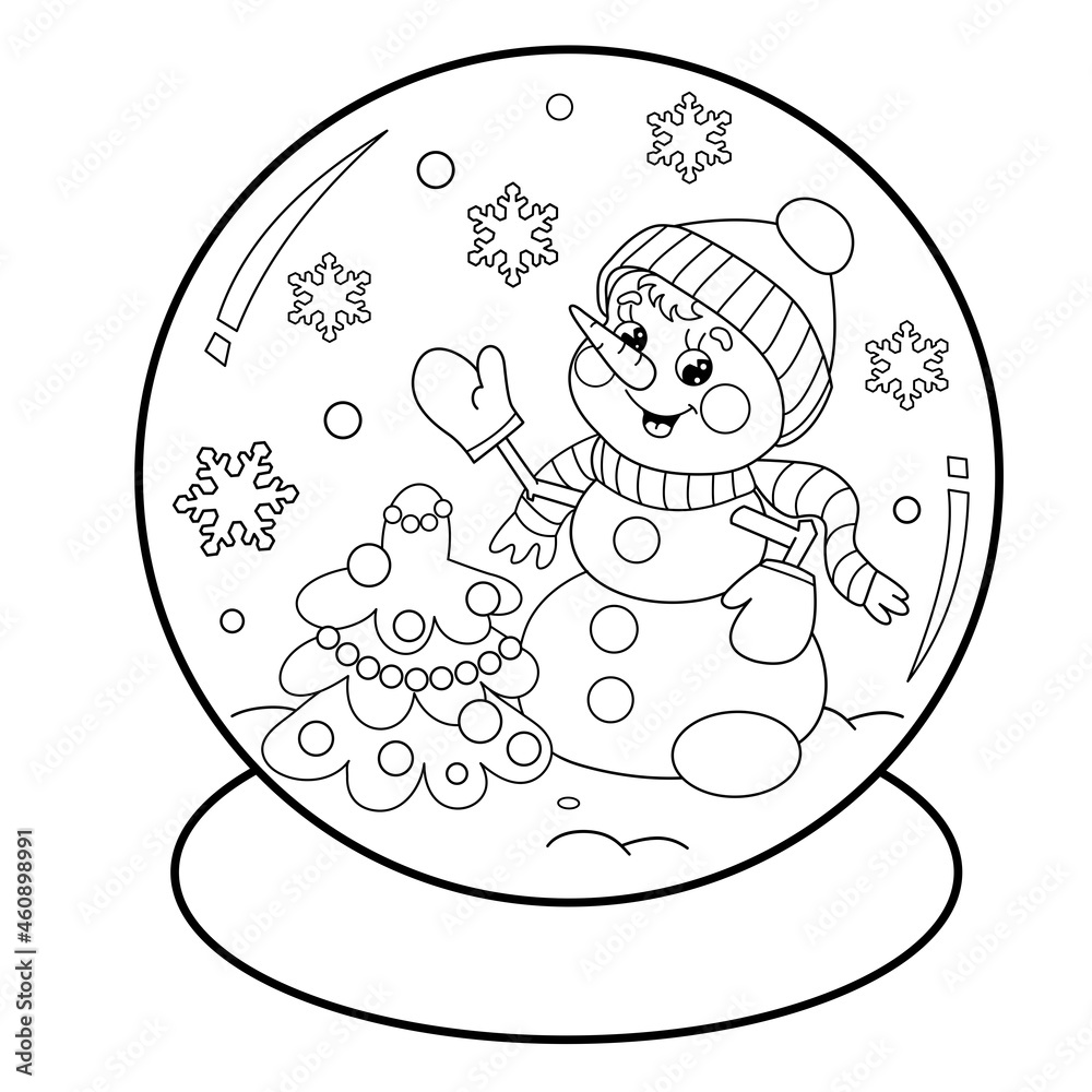 snowman christmas coloring pages
