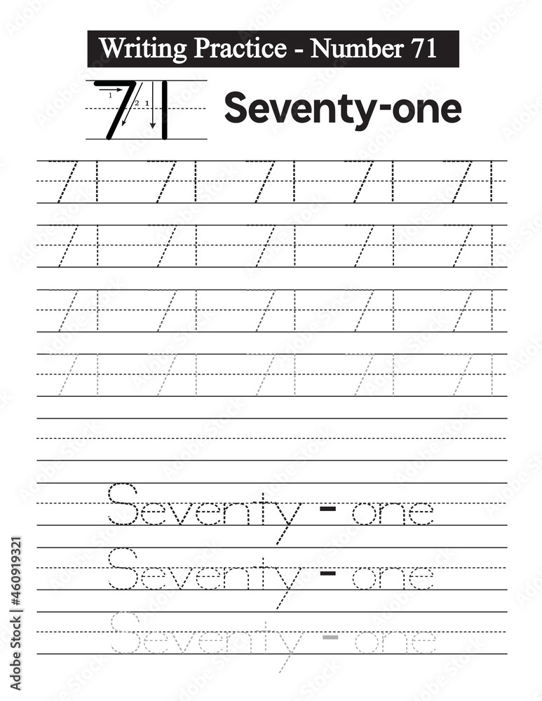 Ilustración de Stock Numbers tracing worksheet. 0-100 writing pages ...