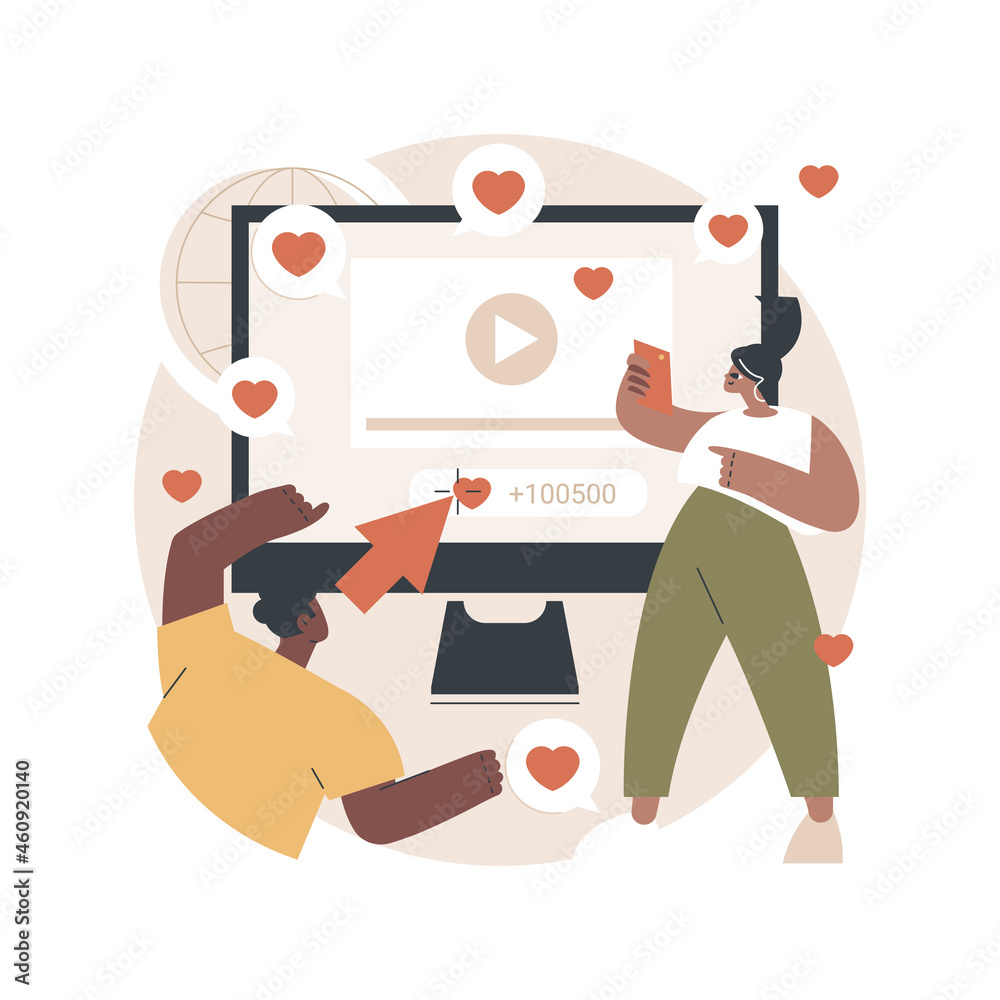 Viral content abstract concept vector illustration. Internet meme ...