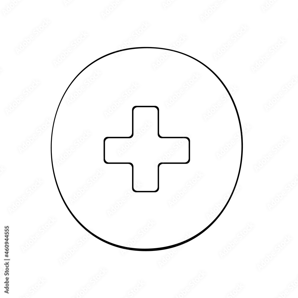 A vector illustration of a medical cross symbol isolated on transparent ...