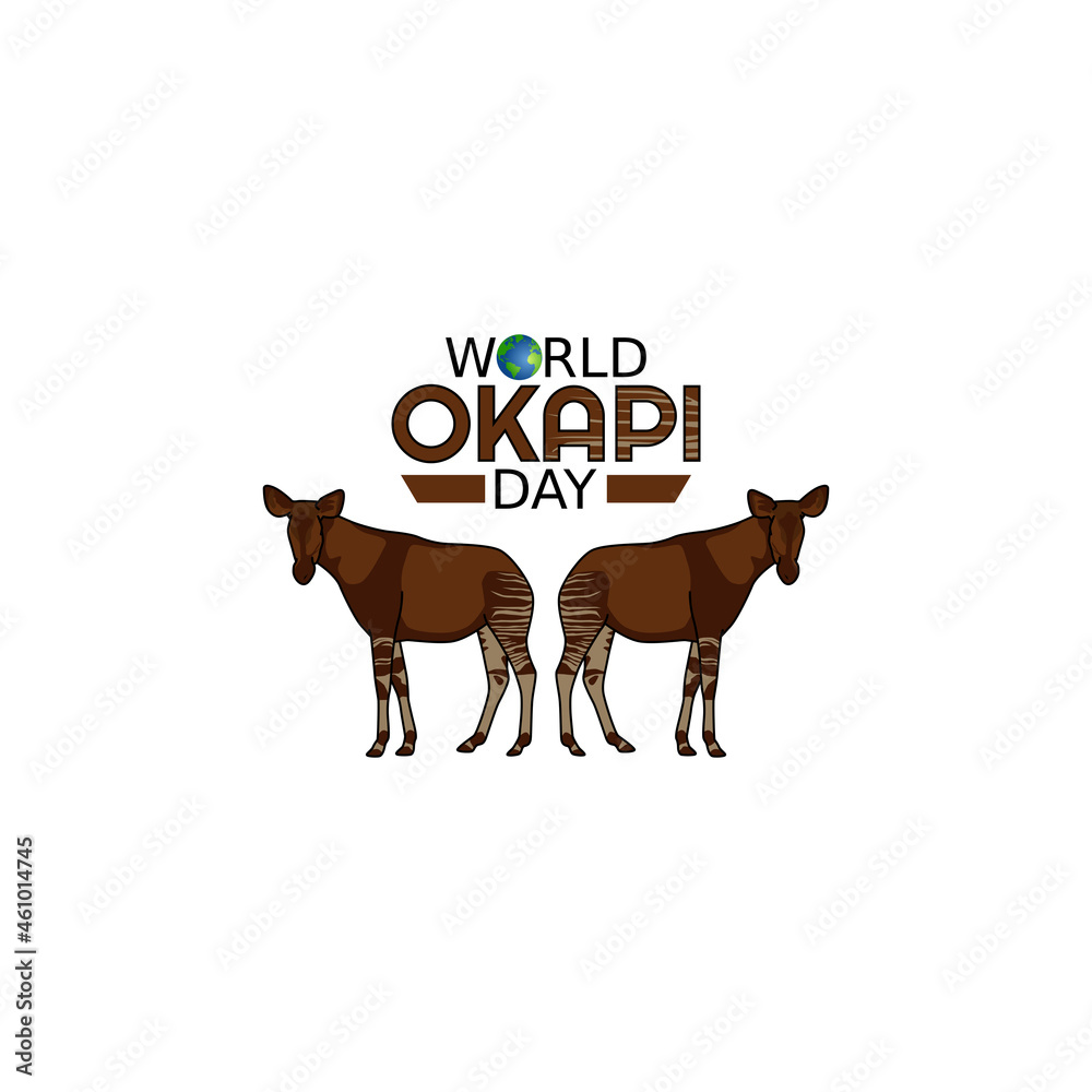 vector graphic of world okapi day good for world okapi day celebration ...
