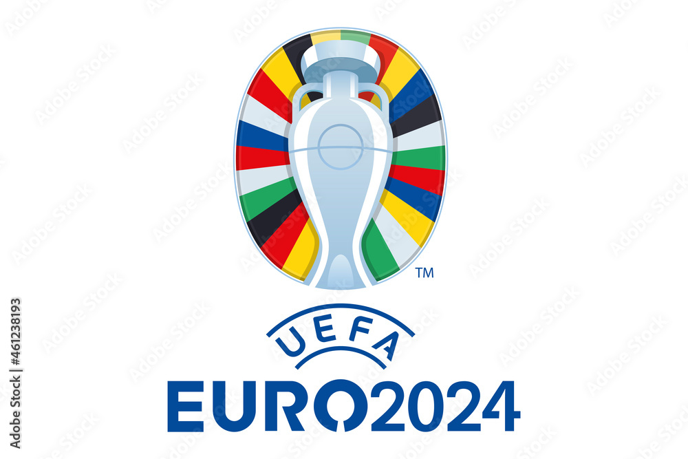 Euro 2024. UEFA logotype. Editorial illustration. Football tournament ...