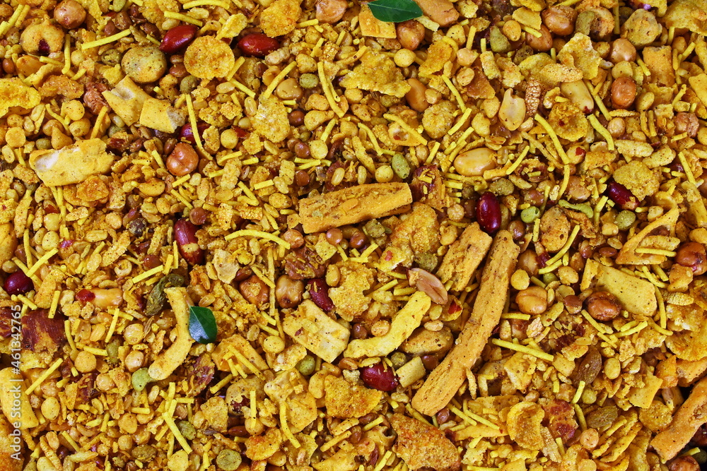 indian gujarati traditional tea time snack food chavanu mix farsan as ...