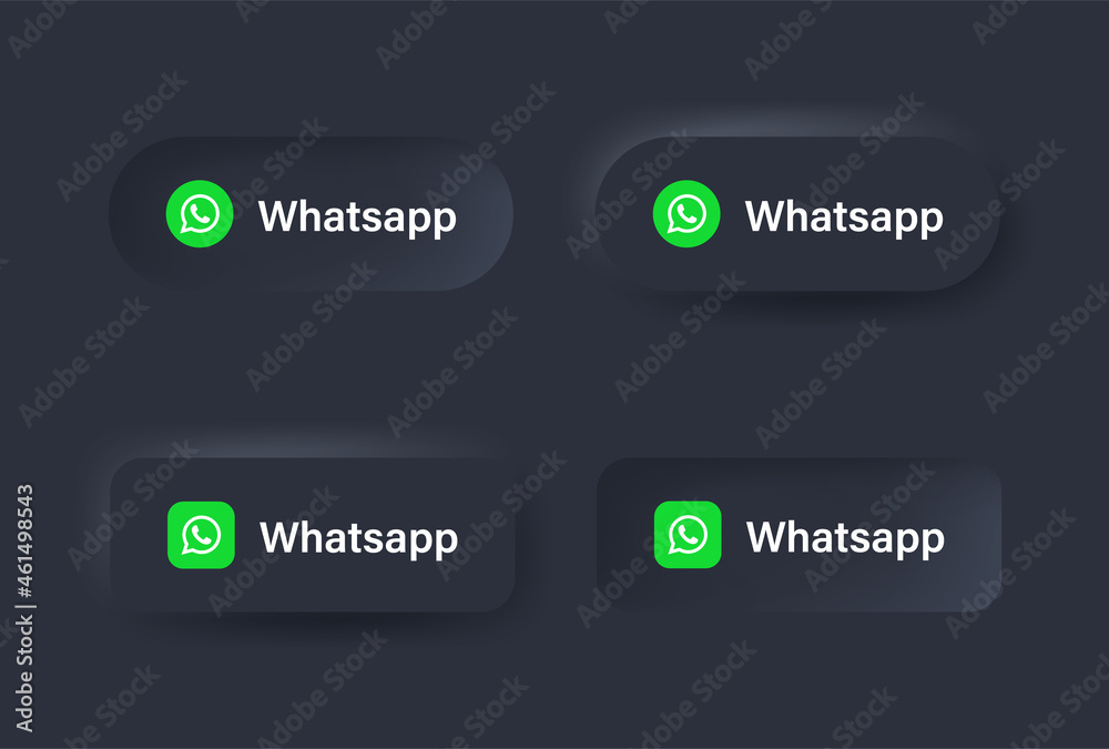 Stock-Vektorgrafik „Whatsapp logo - whatsapp icon in black neumorphism ...