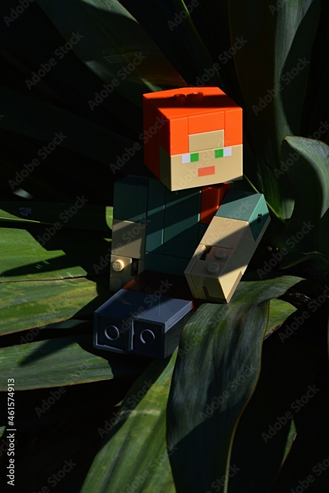 LEGO Minecraft large action figure of main hero Alex sitting on ...