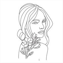 Woman Face Line Art Free Stock Photo - Public Domain Pictures