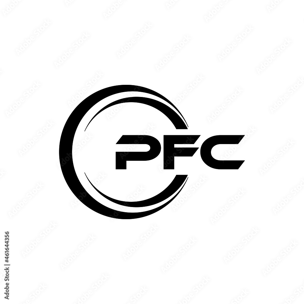 Stock-Vektorgrafik „PFC letter logo design with white background in ...