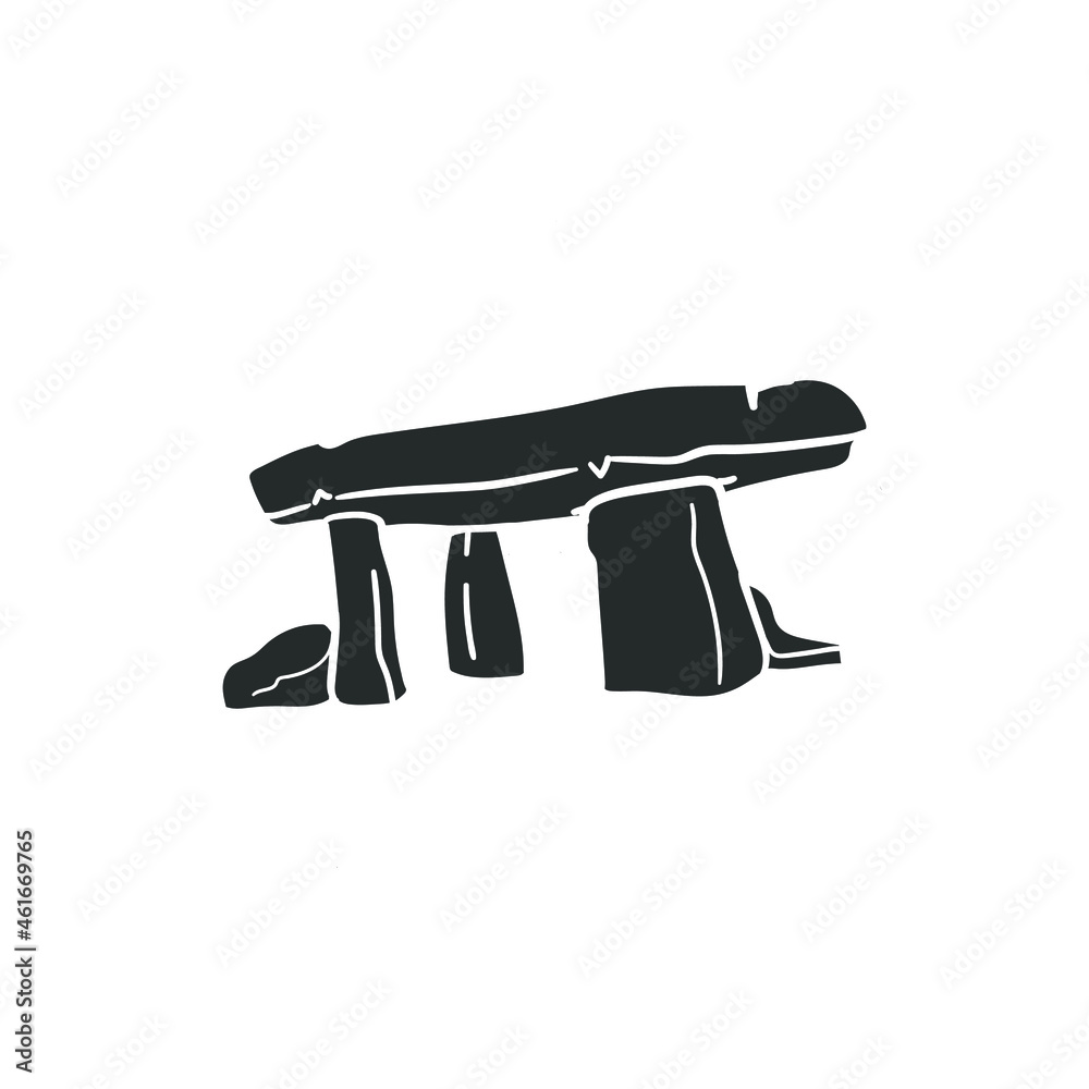 Dolmen Icon Silhouette Illustration. Megalith Stone Vector Graphic ...