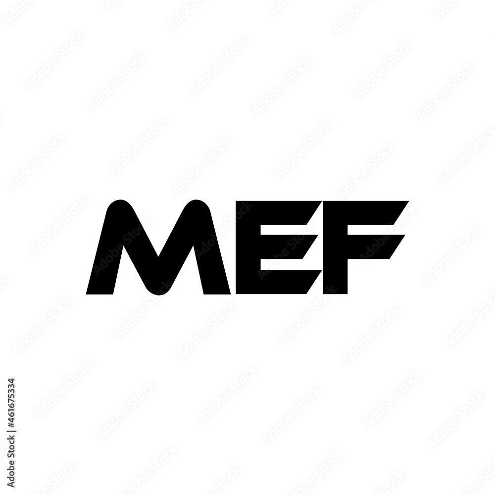MEF letter logo design with white background in illustrator, vector ...