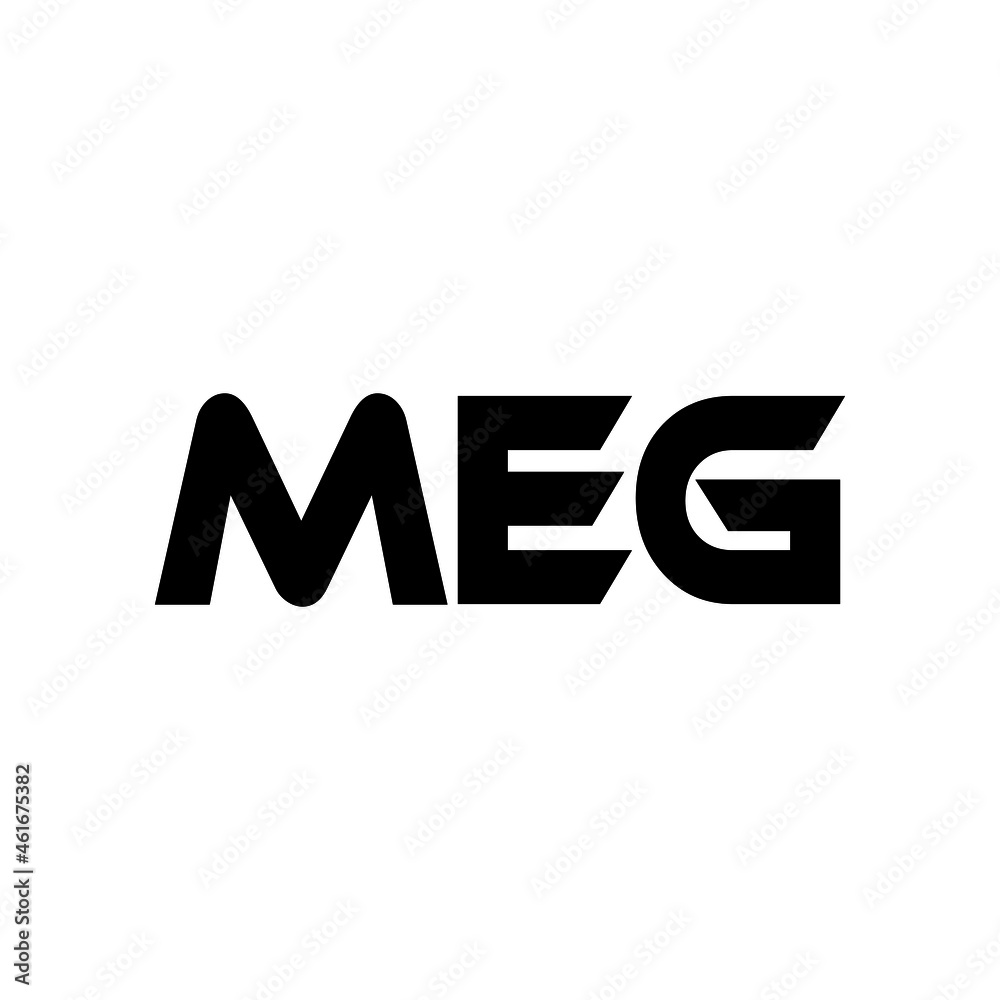MEG letter logo design with white background in illustrator, vector ...