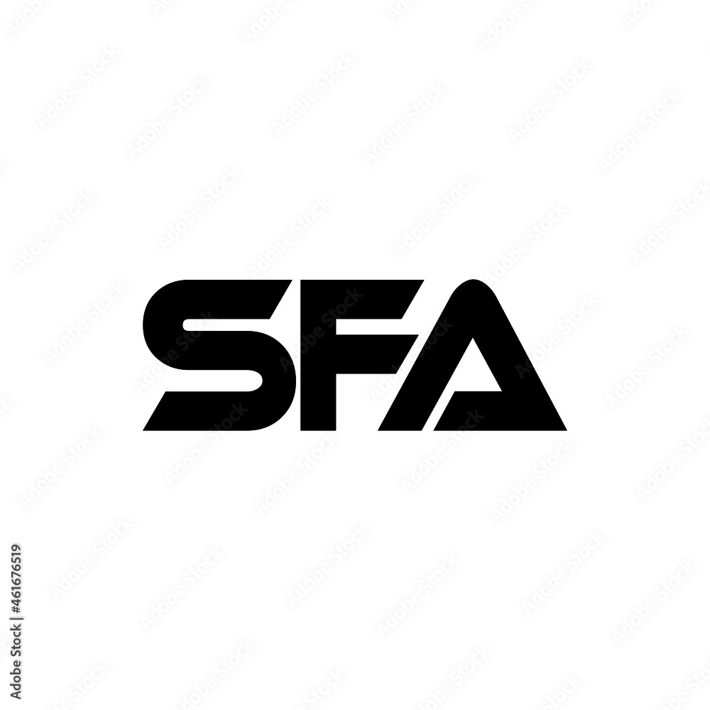 SFA letter logo design with white background in illustrator, vector ...