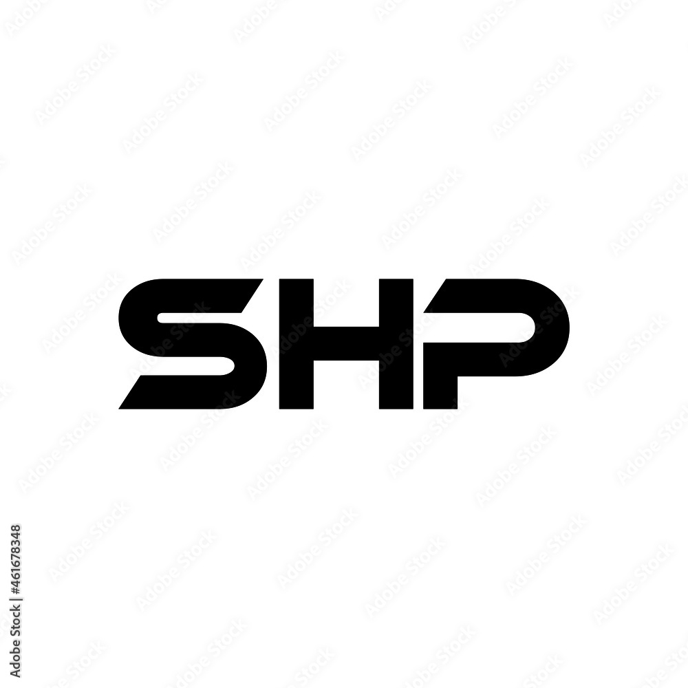 SHP letter logo design with white background in illustrator, vector ...