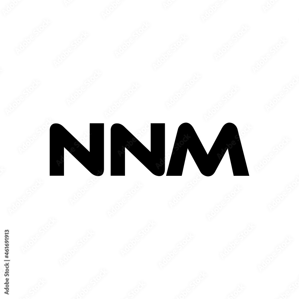 NNM letter logo design with white background in illustrator, vector ...