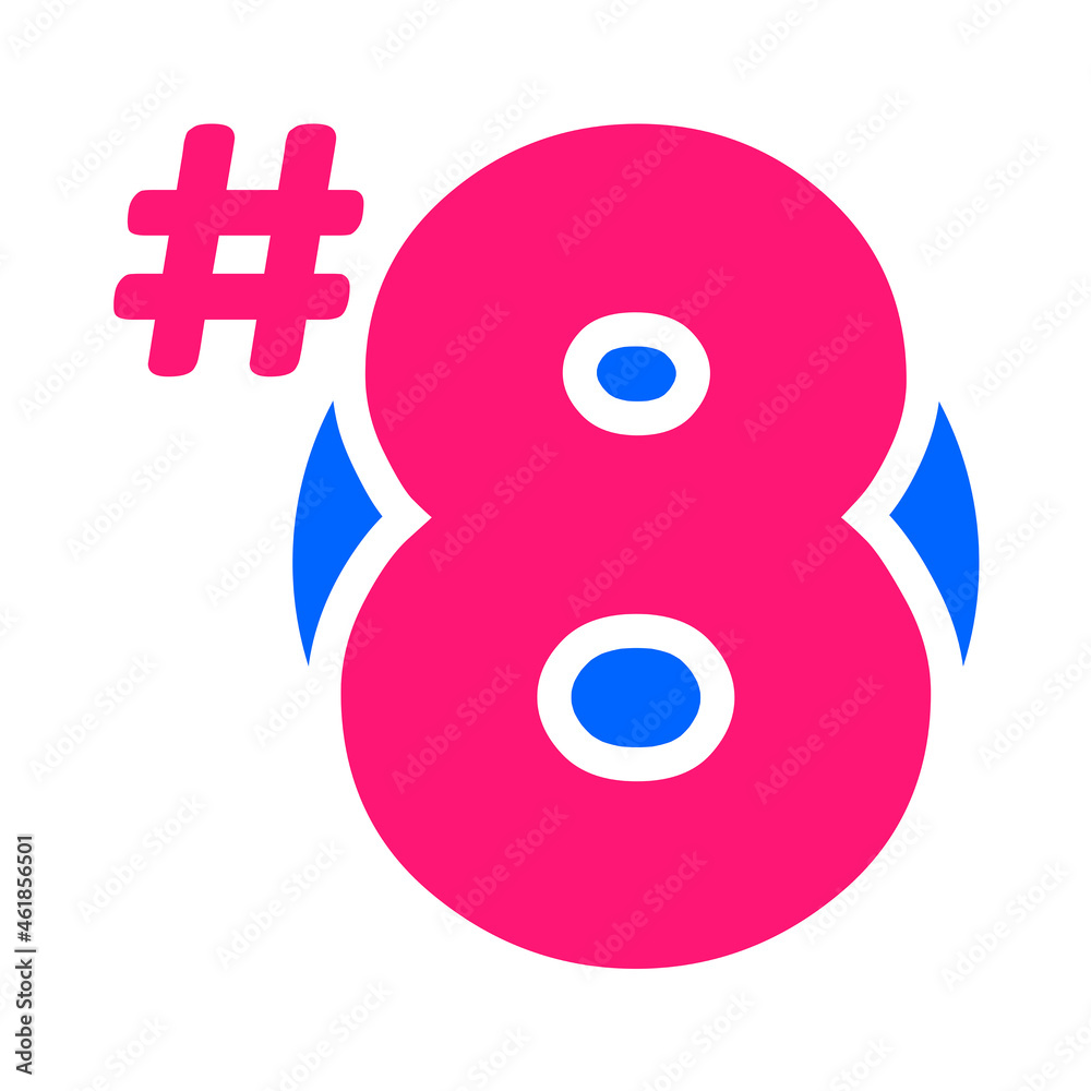 Vector de Stock Eighth Place Sign - Amazing vector template of rounded ...