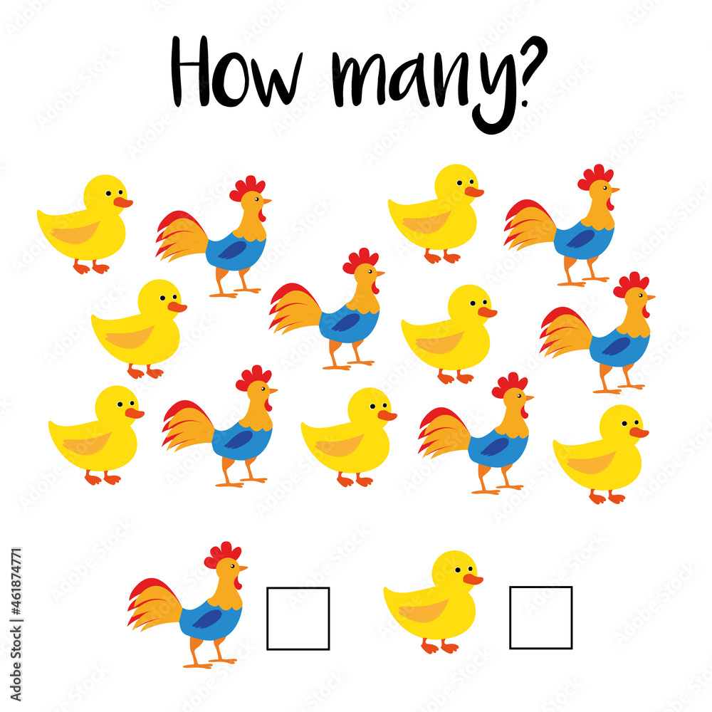 How many objects.Preschool Counting Activities. Printable worksheet ...
