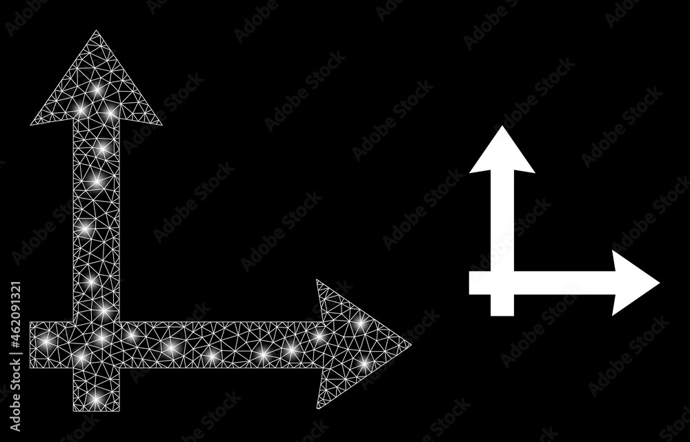 Glamour mesh vector coordinate system with glare effect. White mesh ...