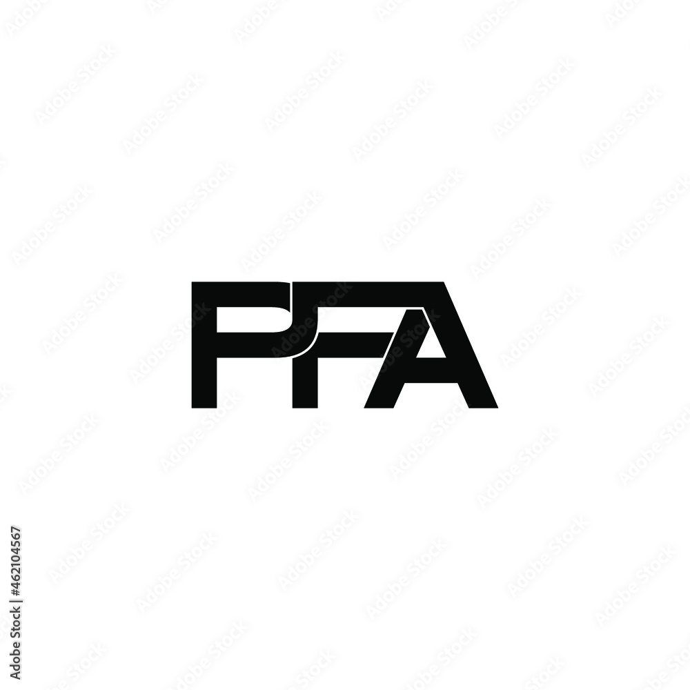 pfa initial letter monogram logo design Stock Vector | Adobe Stock