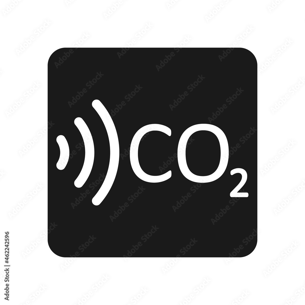 Co2 sensor pictogram. Clipart image isolated on white background Stock ...