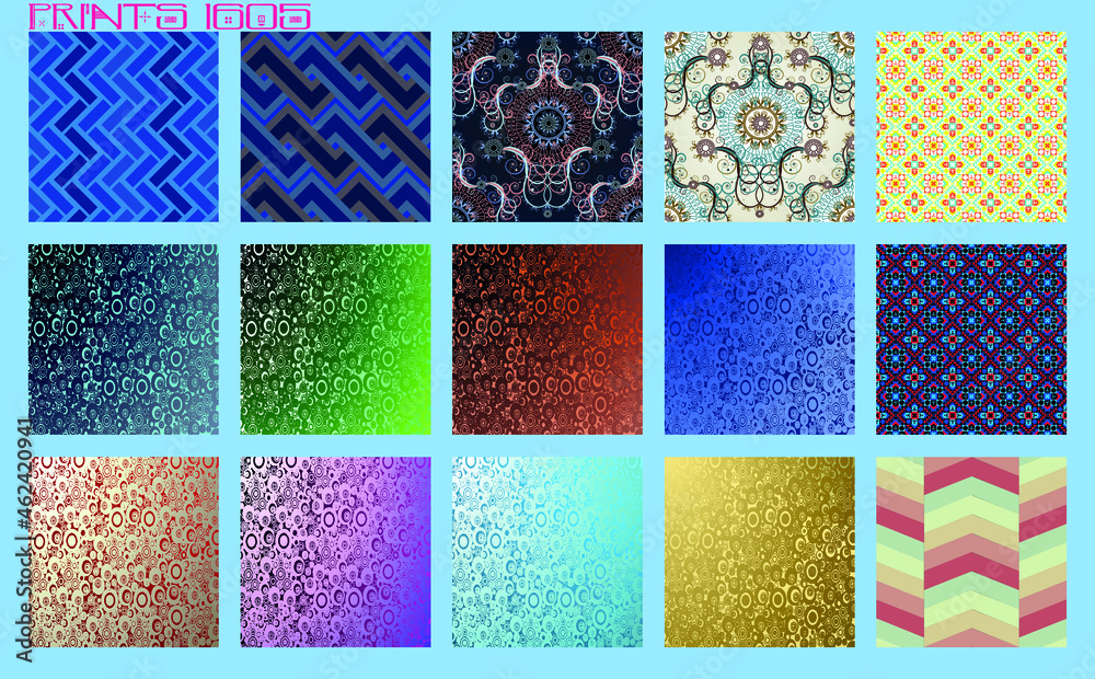 Pattern vector tiles traditional textures ornamental ceramics Spanish ...