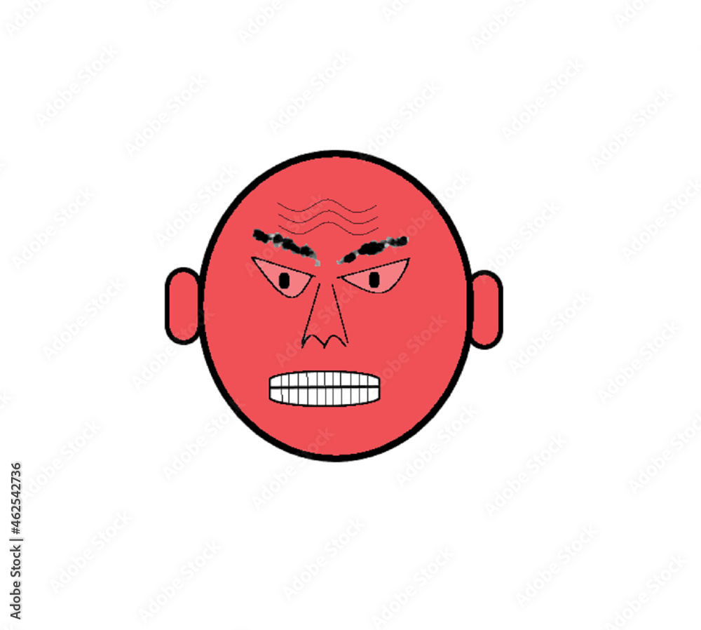 angry emoticon Stock Vector | Adobe Stock