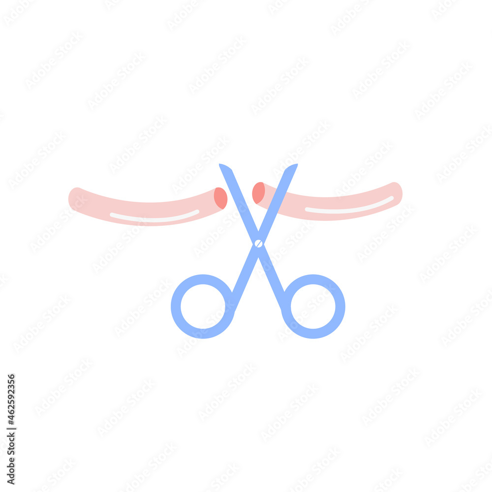 Vetor Vasectomy. Male or female sterilization concept. Tubal ligation ...