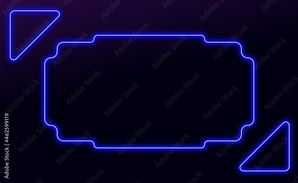 neon-lit frame banner for advertising slogans, graphic design of ...