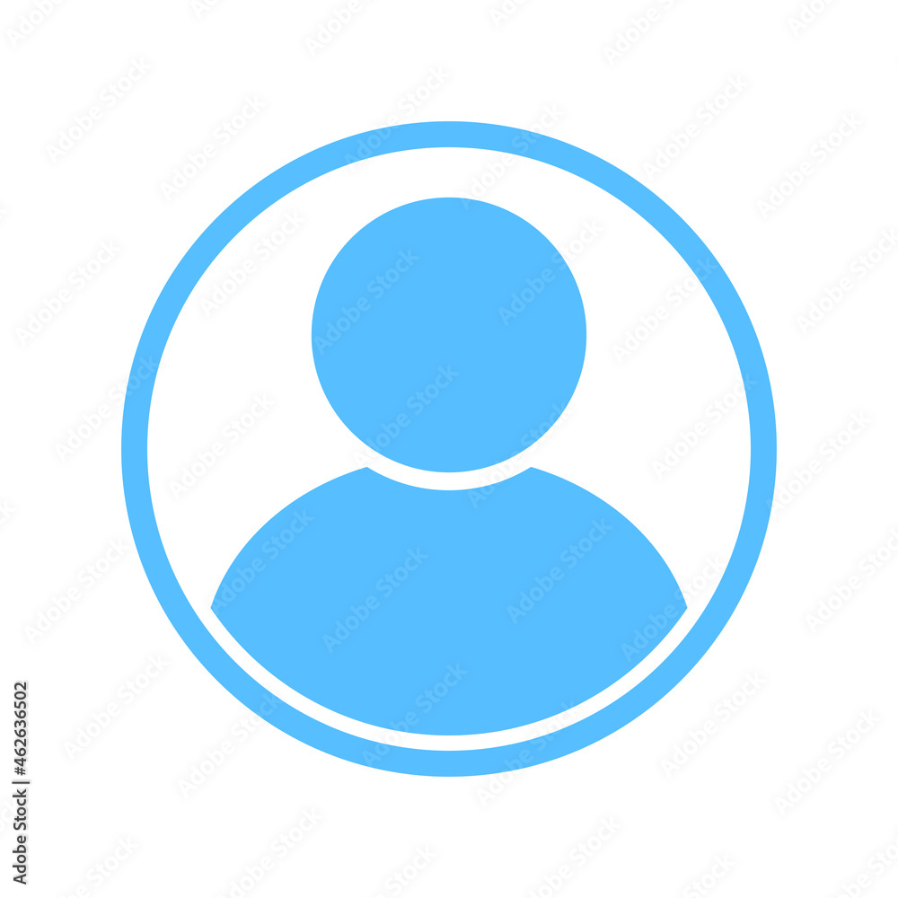 User account profile blue icon Stock Vector | Adobe Stock