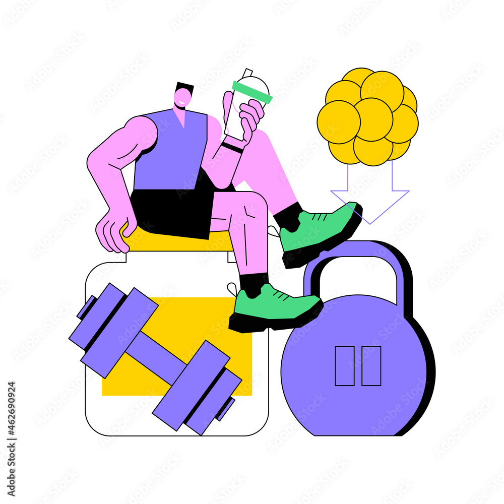 Sports nutrition abstract concept vector illustration. Sports ...