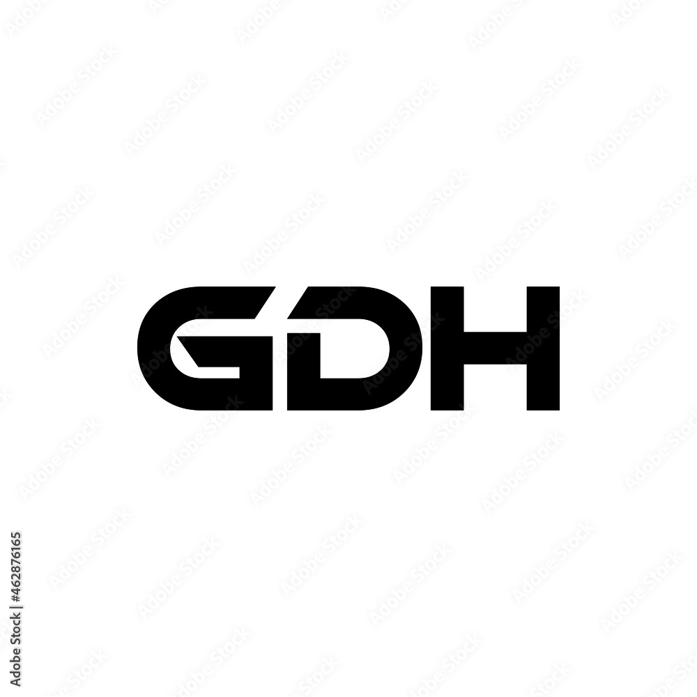 GDH letter logo design with white background in illustrator, vector ...